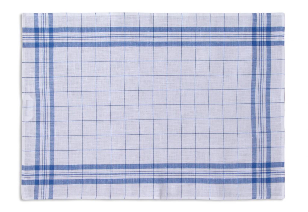Linen Glass Towel Blue Windowpane - Nesting Threads Kitchen Linens